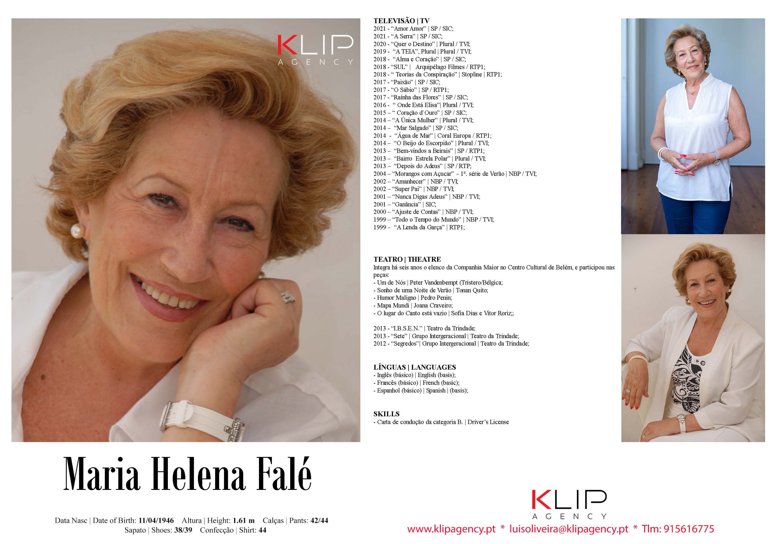 Maria Helena Falé - Klip Agency